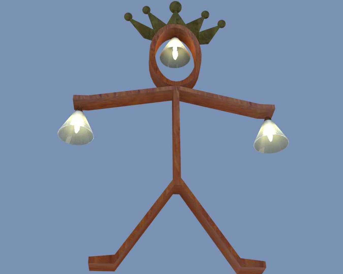 3d Man Lamp Model