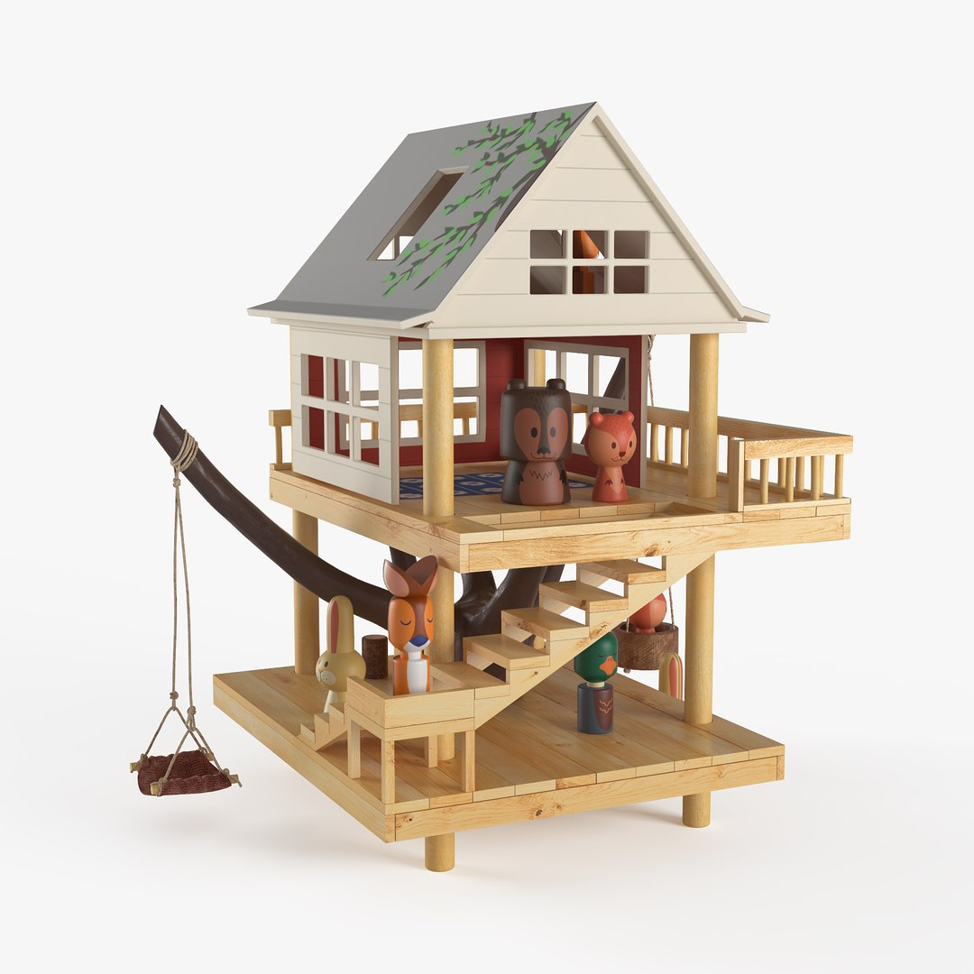 3D Model Wooden Animals House - TurboSquid 1490371