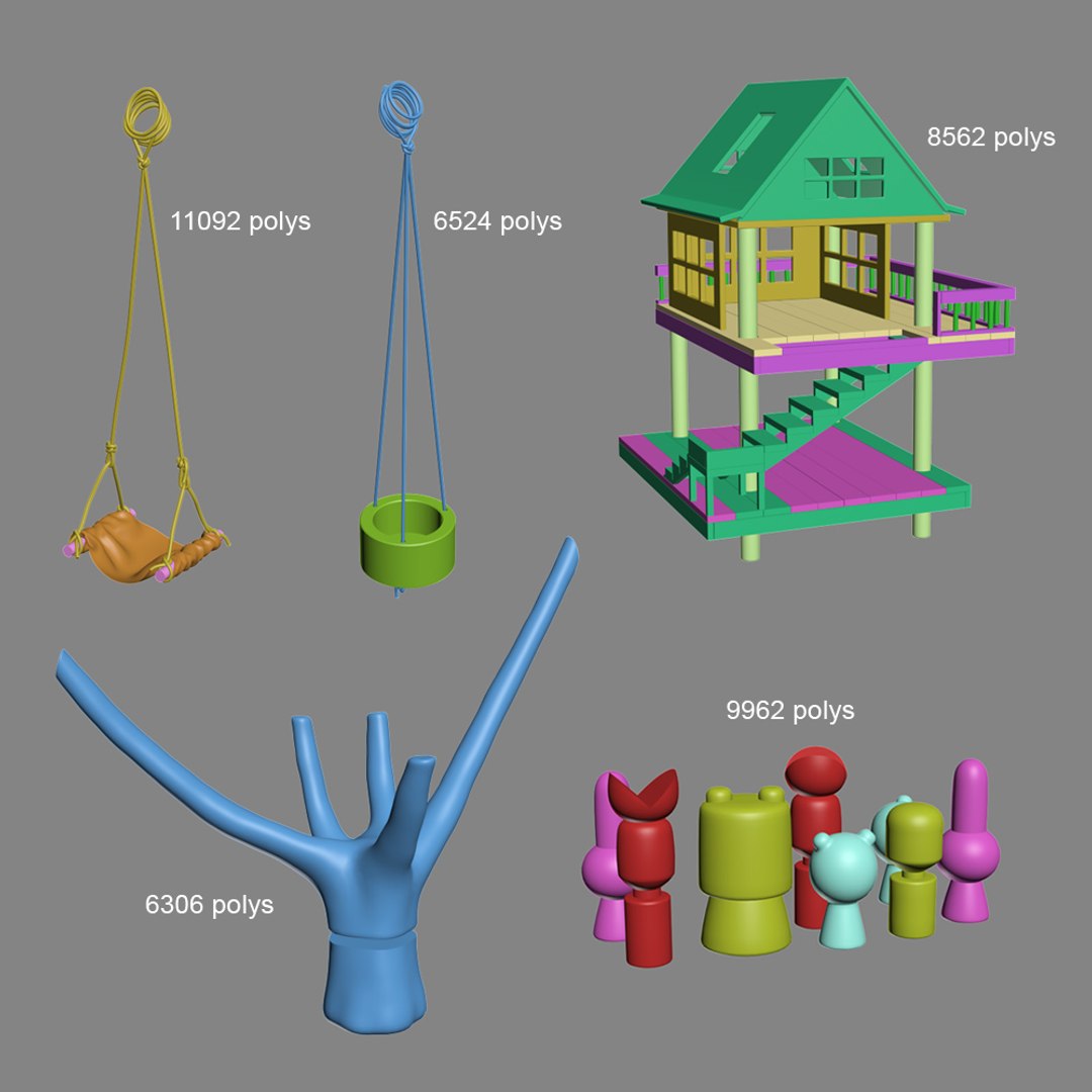 3D Model Wooden Animals House - TurboSquid 1490371