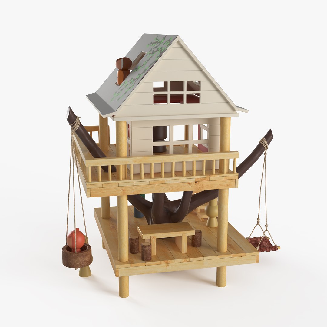 3D Model Wooden Animals House - TurboSquid 1490371