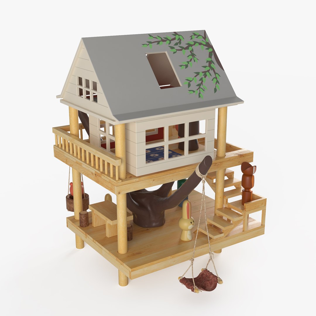 3D Model Wooden Animals House - TurboSquid 1490371