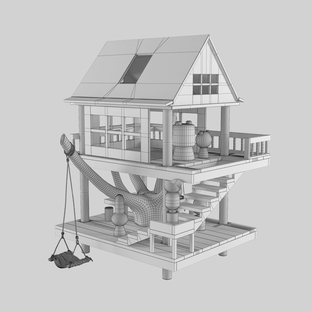 3D Model Wooden Animals House - TurboSquid 1490371