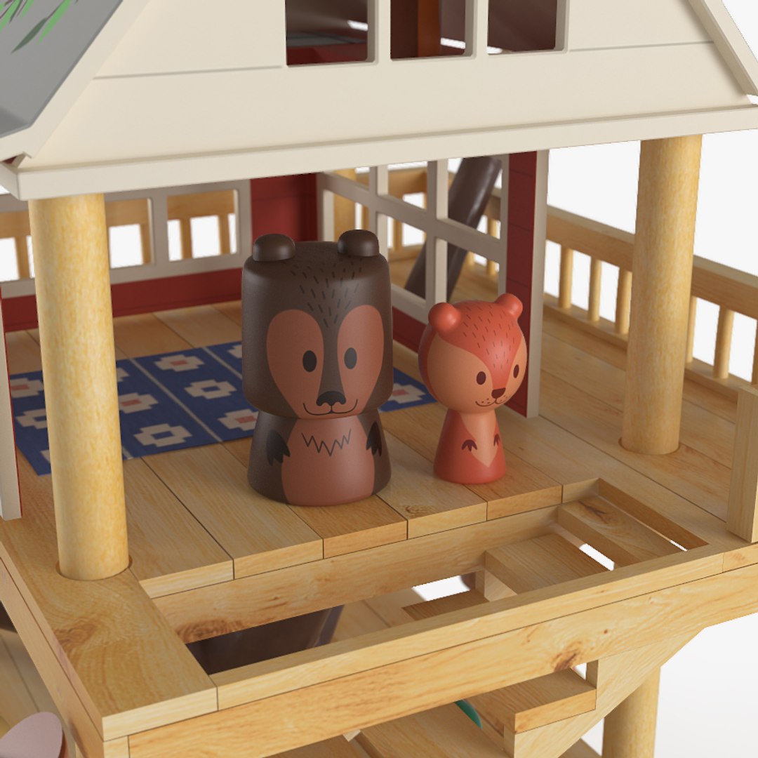 3D Model Wooden Animals House - TurboSquid 1490371