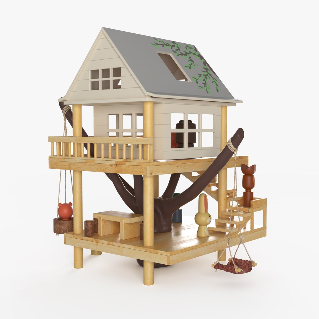 3D Model Wooden Animals House - TurboSquid 1490371