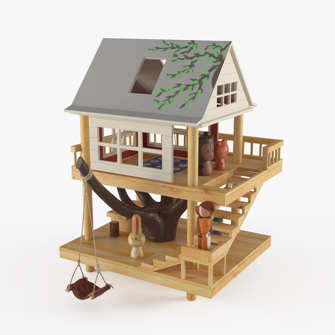 3D Model Wooden Animals House - TurboSquid 1490371