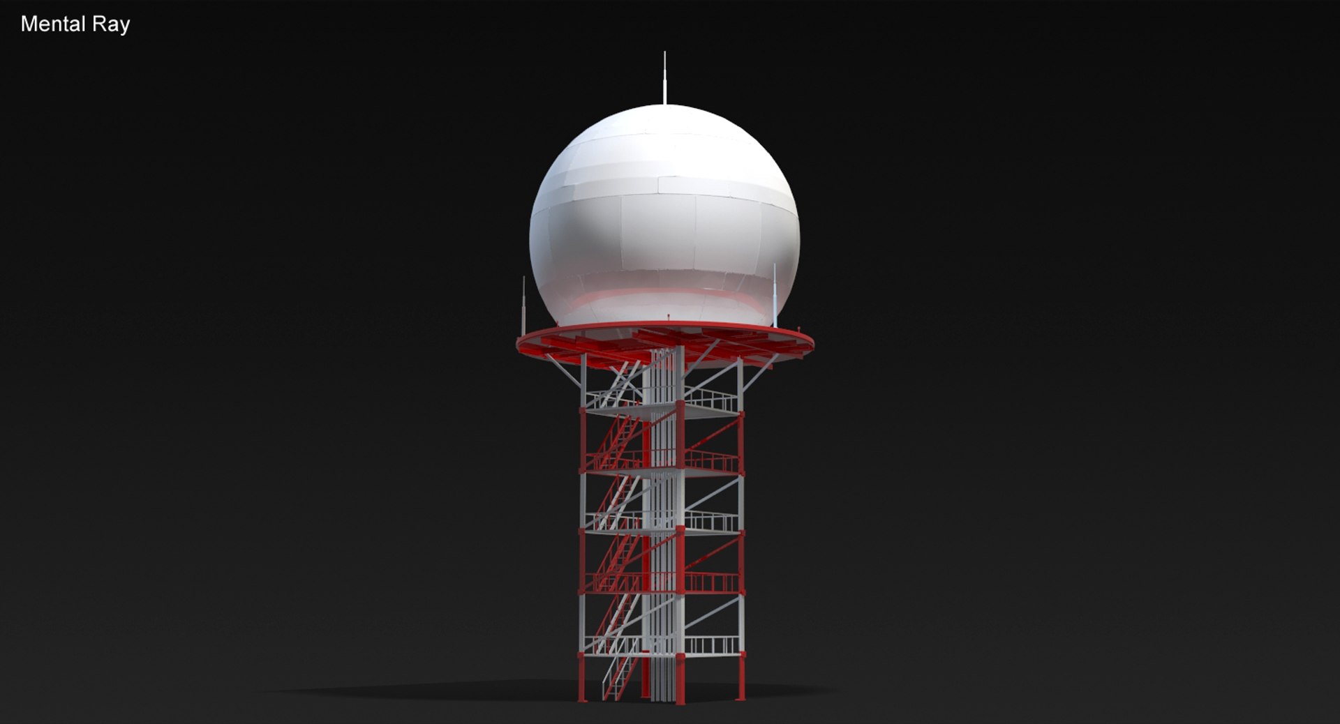 Airfield Radar Control Tower Model - TurboSquid 1174053