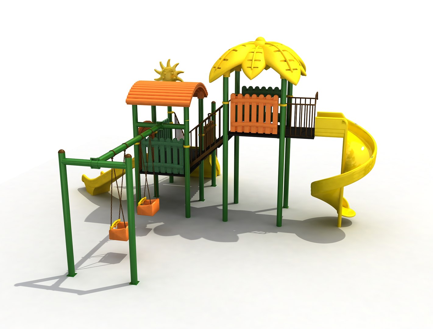Metal playground 3D model - TurboSquid 1579456