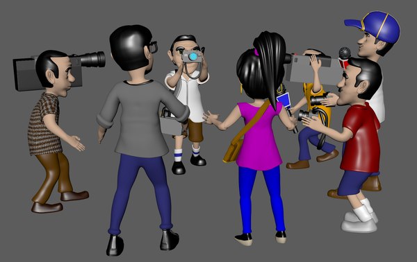 3D model reporter cartoon toon - TurboSquid 1235345