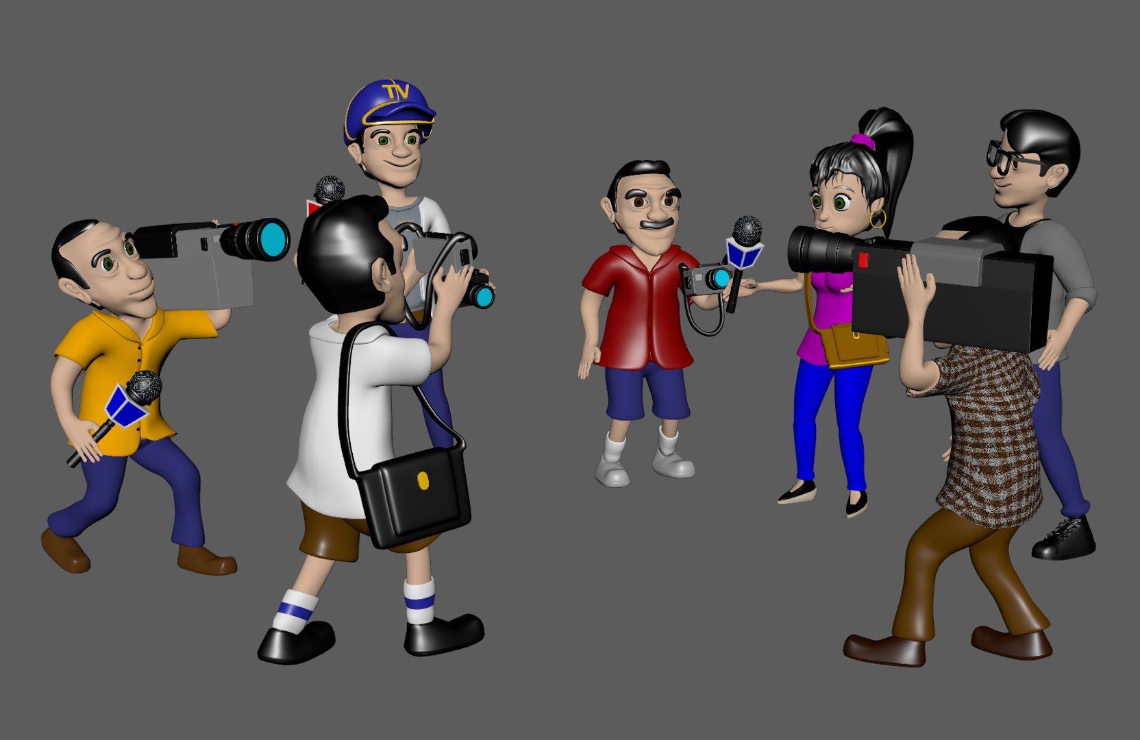 3D Model Reporter Cartoon Toon - TurboSquid 1235345