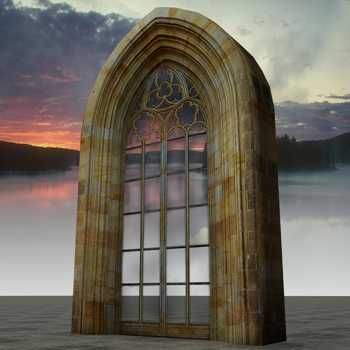medieval castle window 3d max