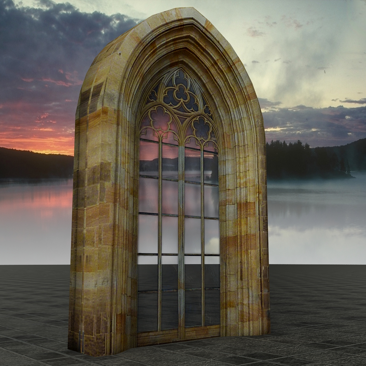 medieval castle window 3d max