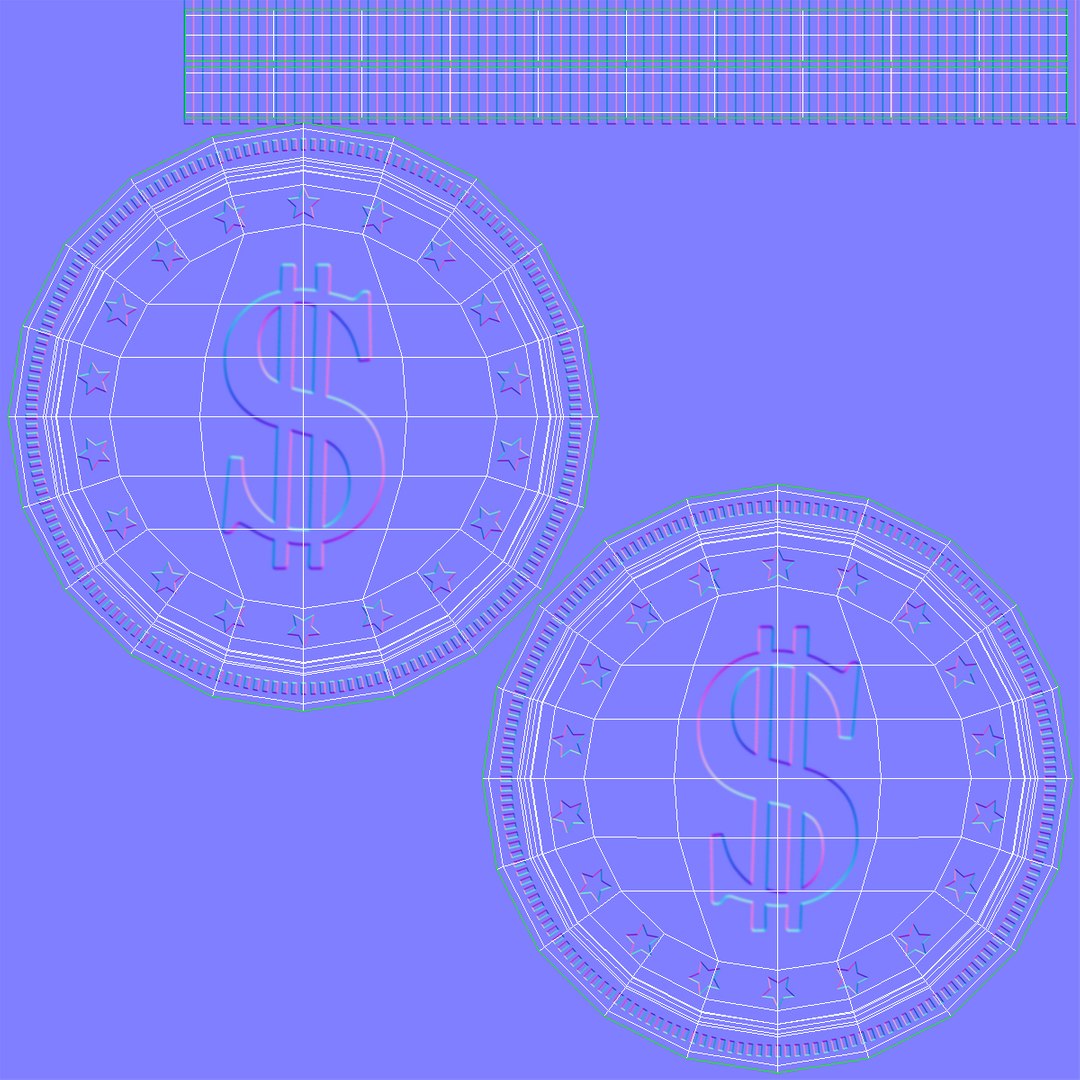 3d model pot gold coin