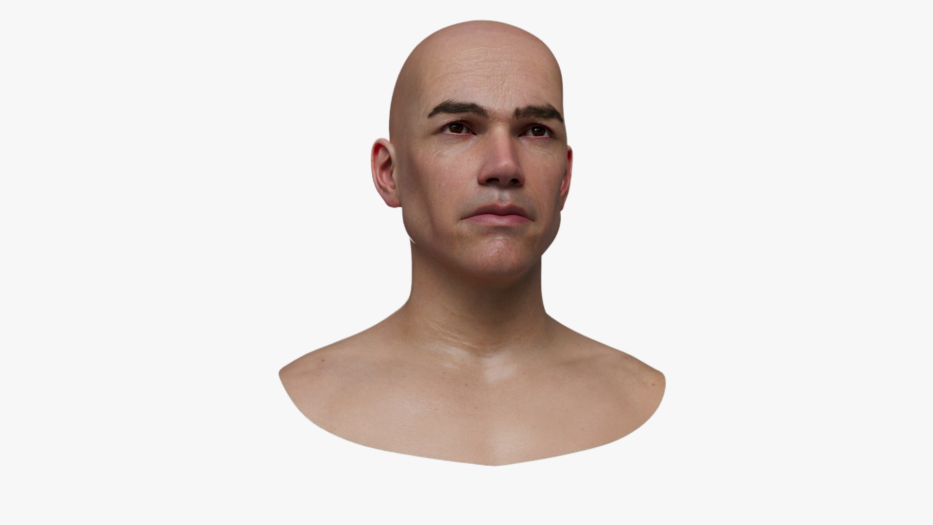 White Male Head Base Mesh Metahuman Topology V2 Model - TurboSquid 2258511
