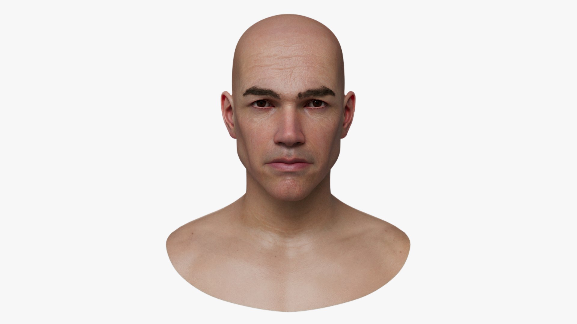 Male Head Mesh Metahuman Unreal Topology Man Head Mesh V2 Model ...