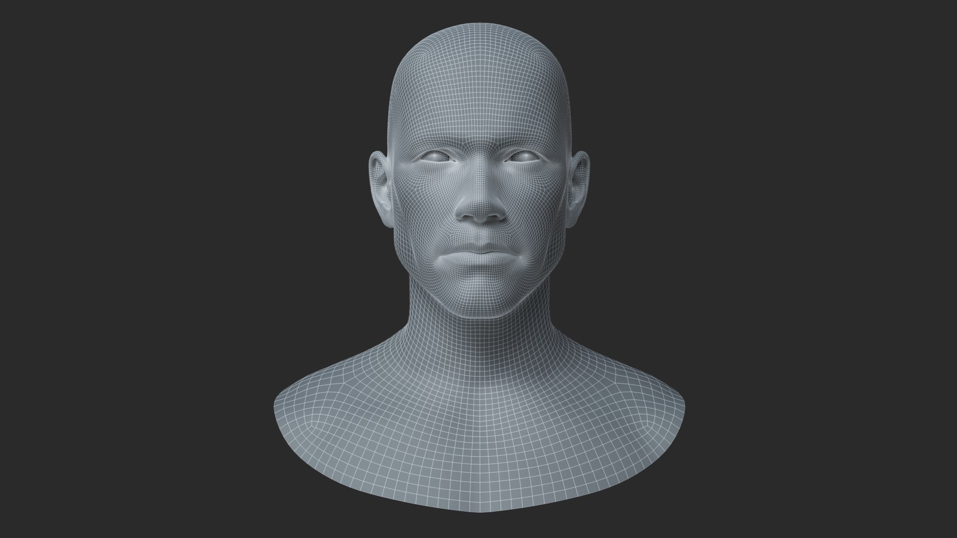 White Male Head Base Mesh Metahuman Topology V2 Model - TurboSquid 2258511
