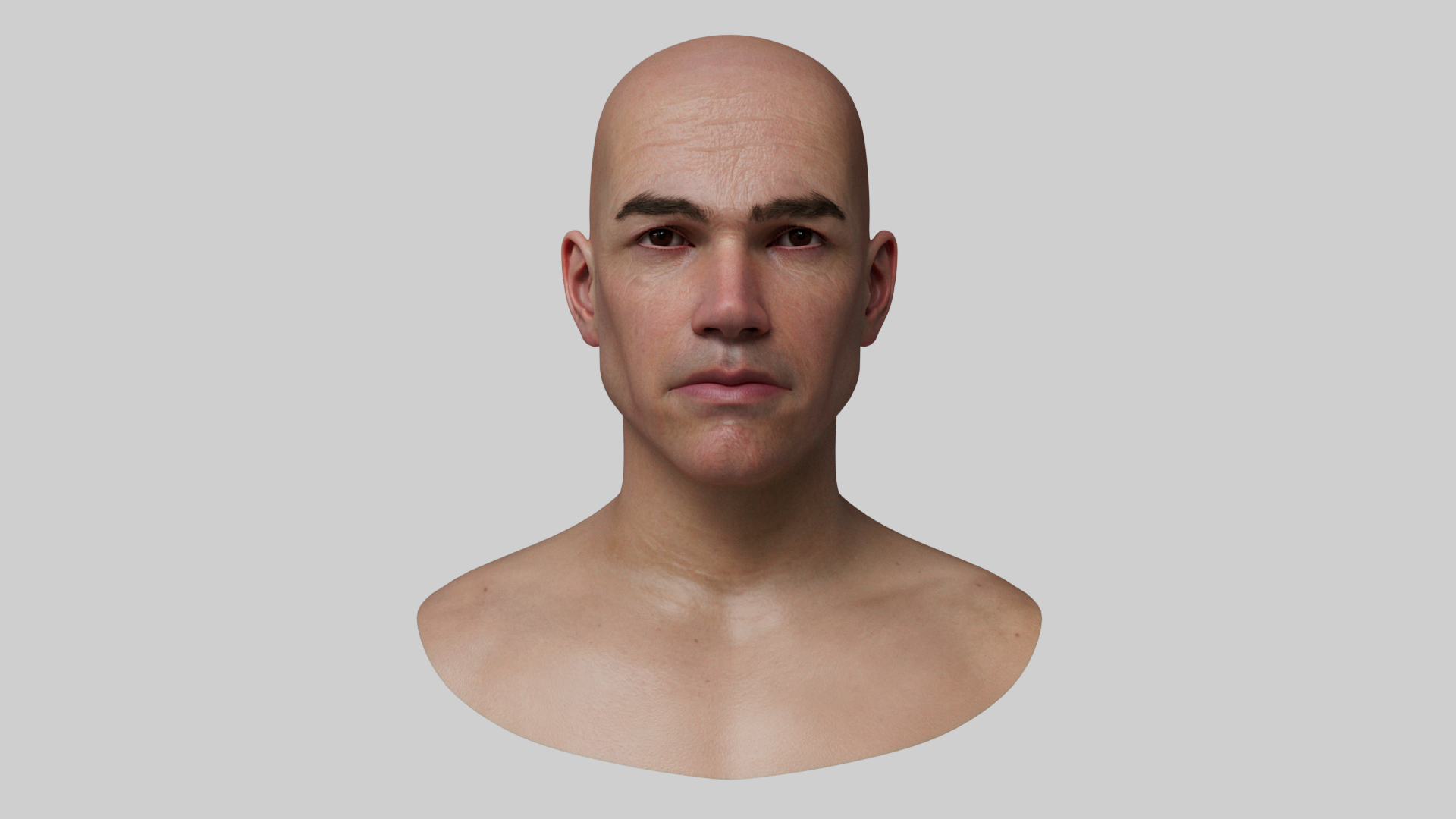 Male Head Mesh Metahuman Unreal Topology Man Head Mesh V2 Model ...