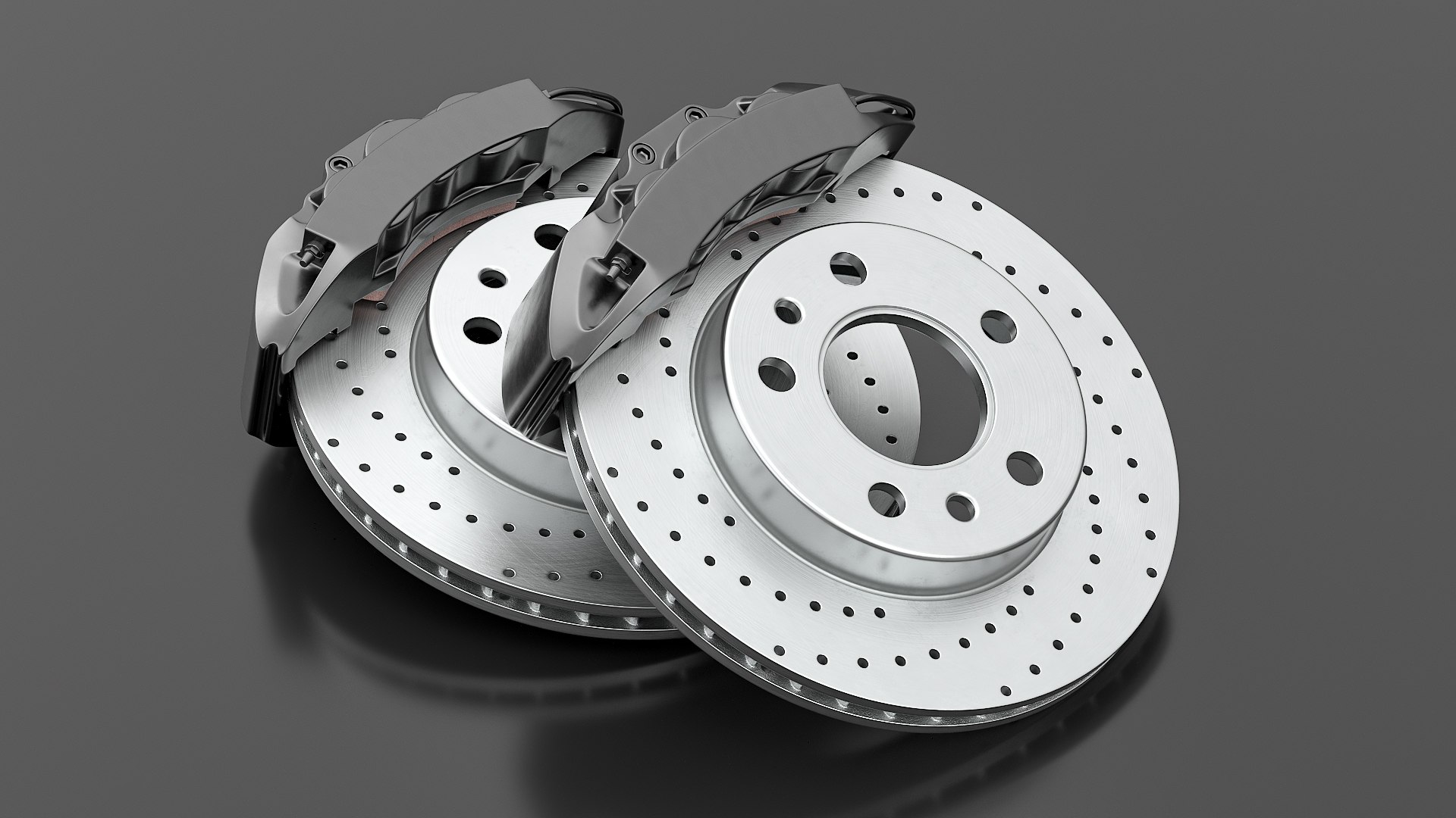 3D Model Ventilated Performance Rotor Black Caliper - TurboSquid 2389962