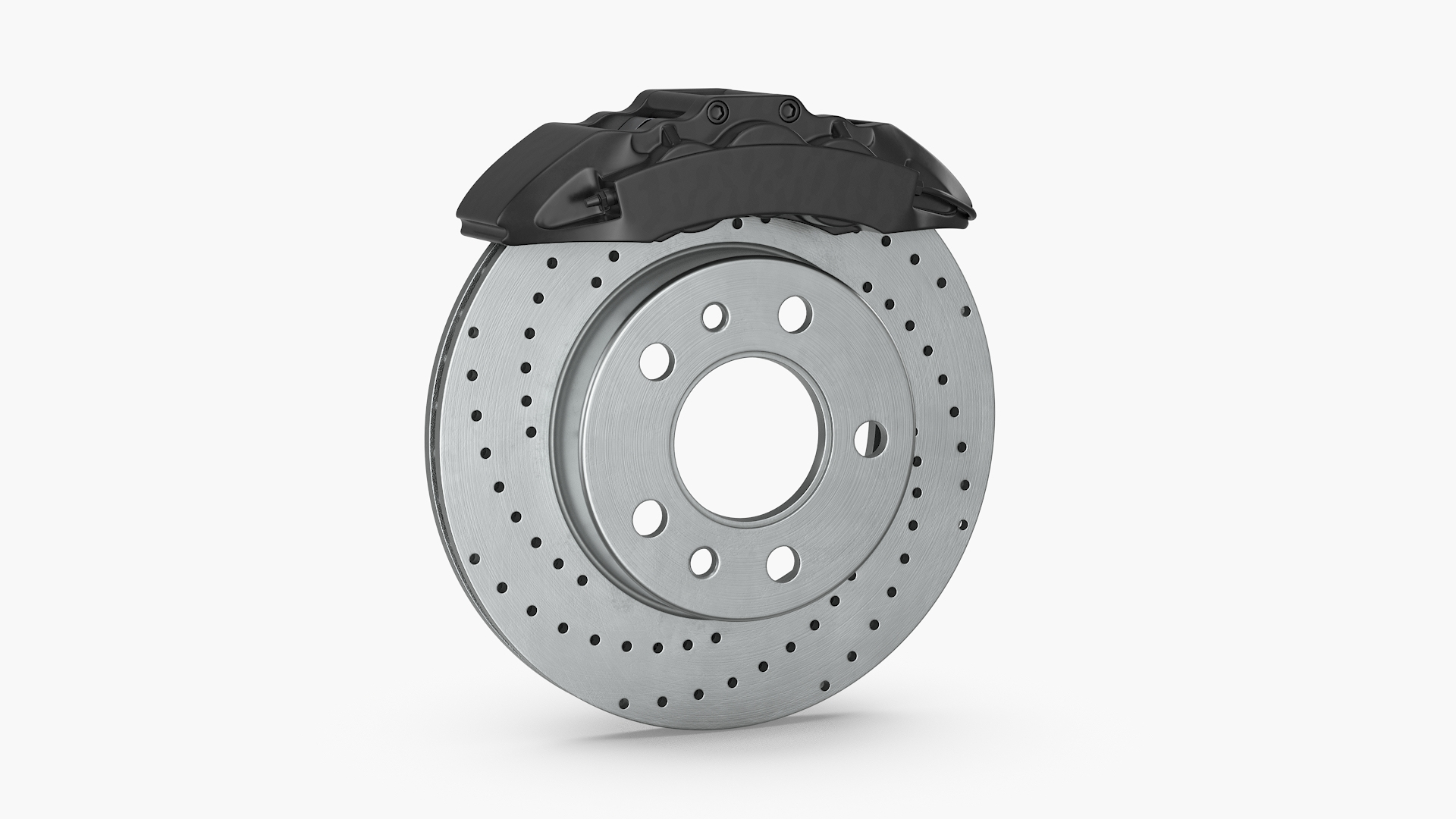 3D Model Ventilated Performance Rotor Black Caliper - TurboSquid 2389962