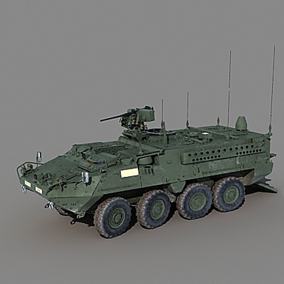 Army M1130 Command Vehicle 3d Model