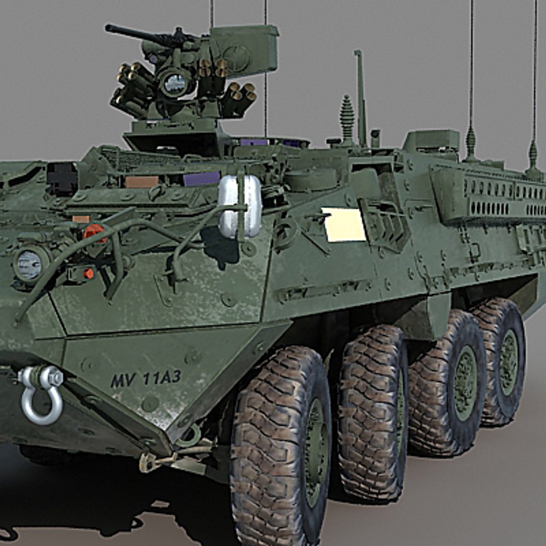 Army M1130 Command Vehicle 3d Model