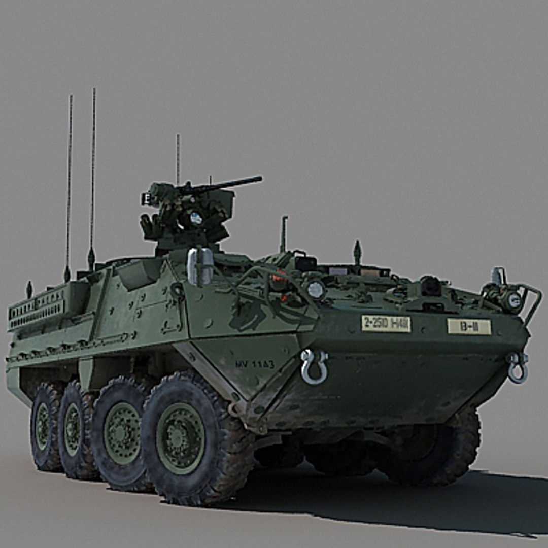 Army M1130 Command Vehicle 3d Model
