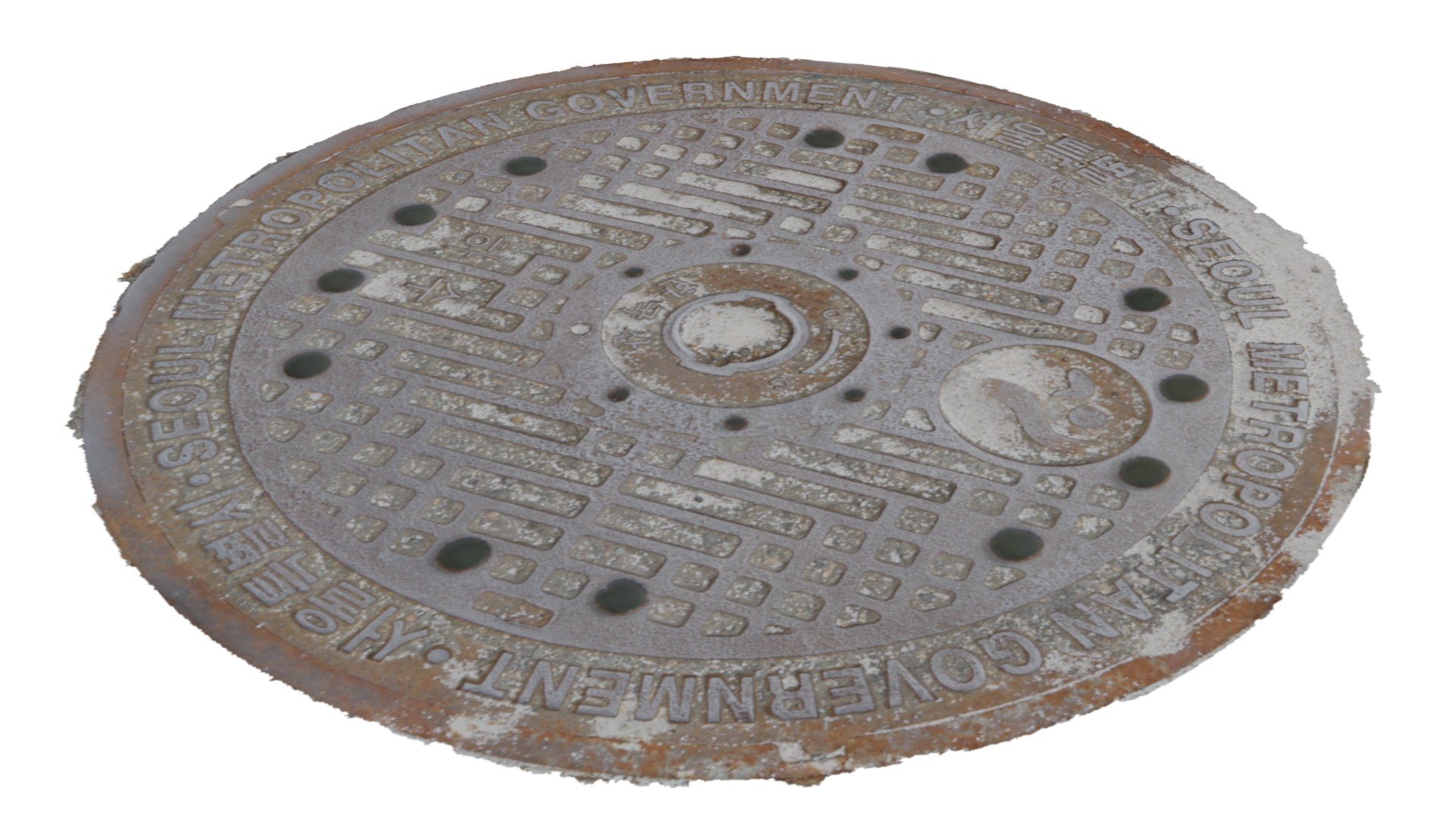 Korean Style 7 Manhole Set 3D Model - TurboSquid 1848478