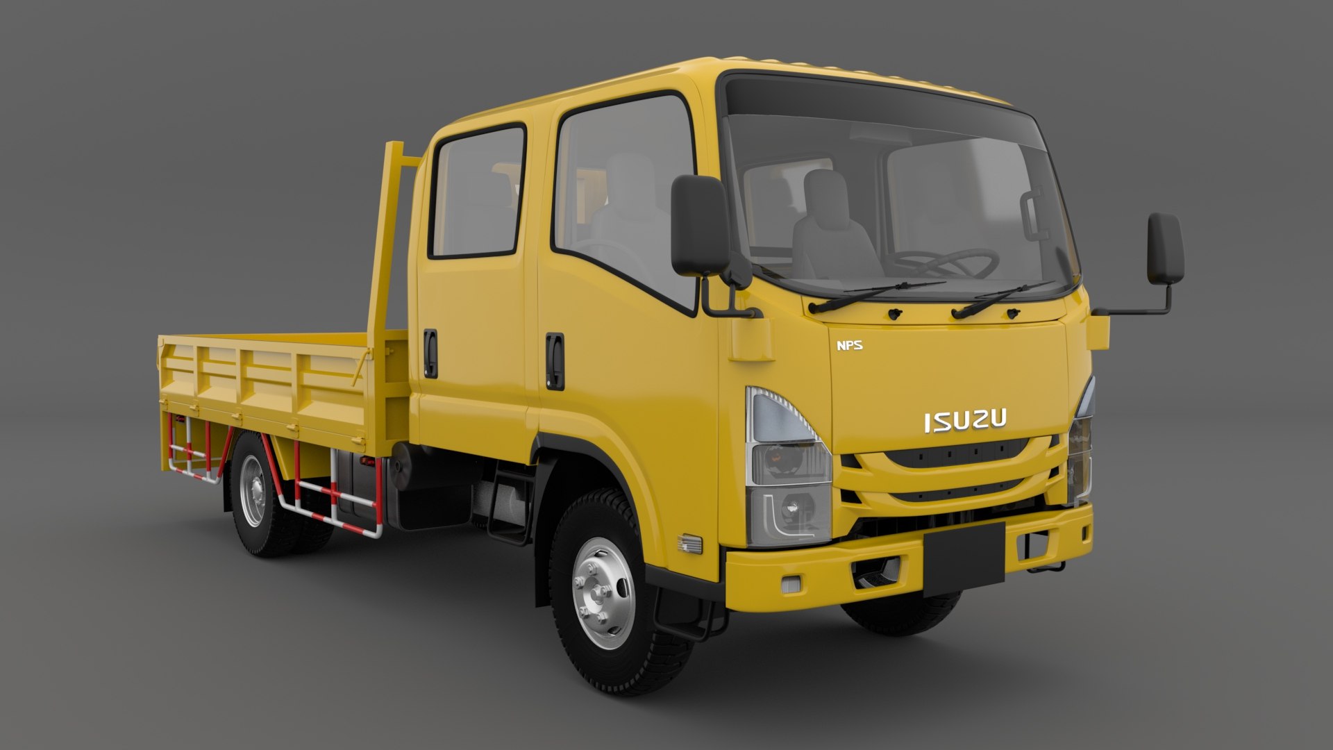 ISUZU ELF Light Cargo Truck Double Cabin Model - TurboSquid 2254859