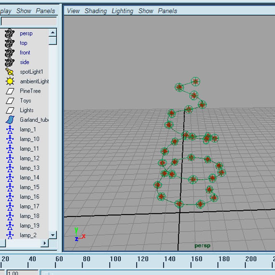 3d christmas tree garland