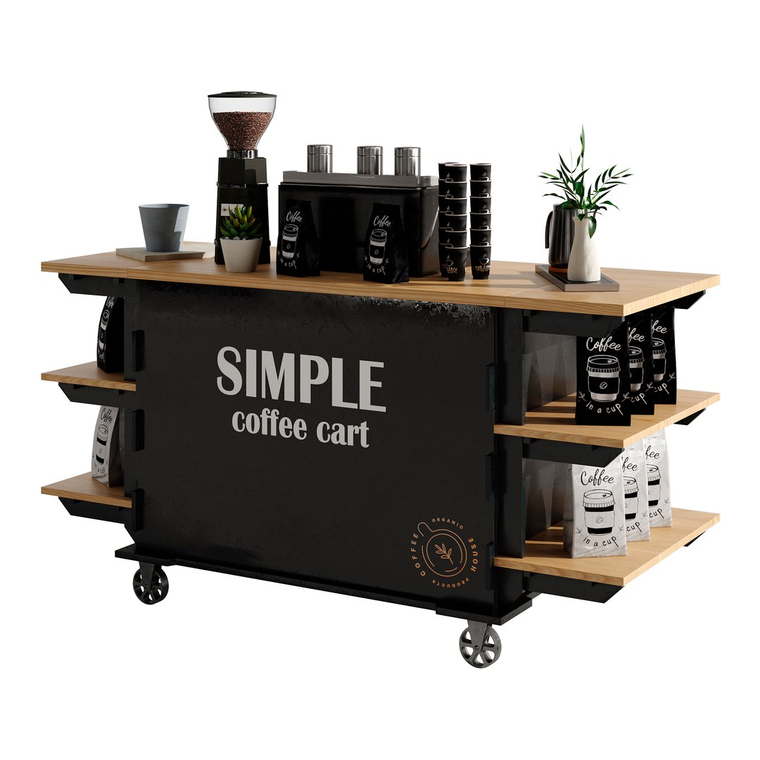 3D Espresso Cart Set 2 - TurboSquid 1961016