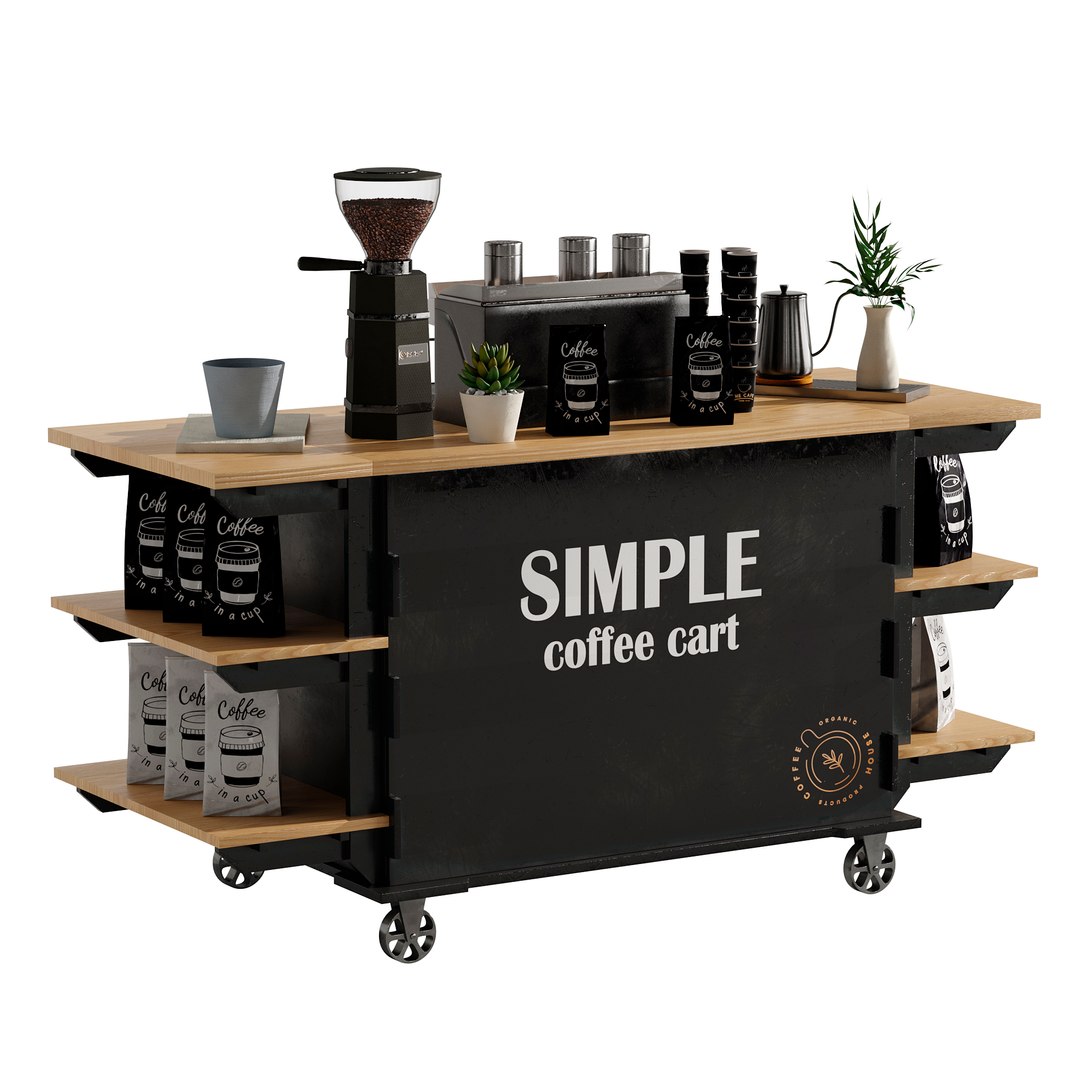3D Espresso Cart Set 2 - TurboSquid 1961016