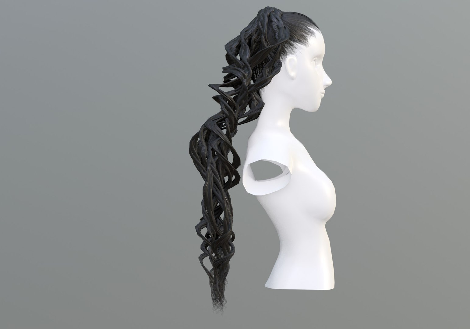 Long Female Hairstyle 3D Model - TurboSquid 1944501