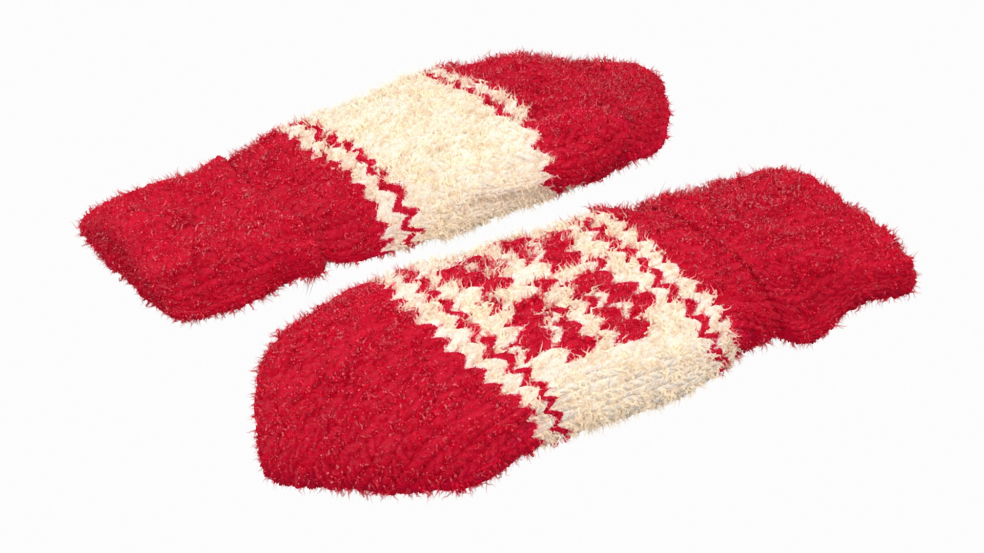 Knitted red wool mittens 3D model - TurboSquid 1567115