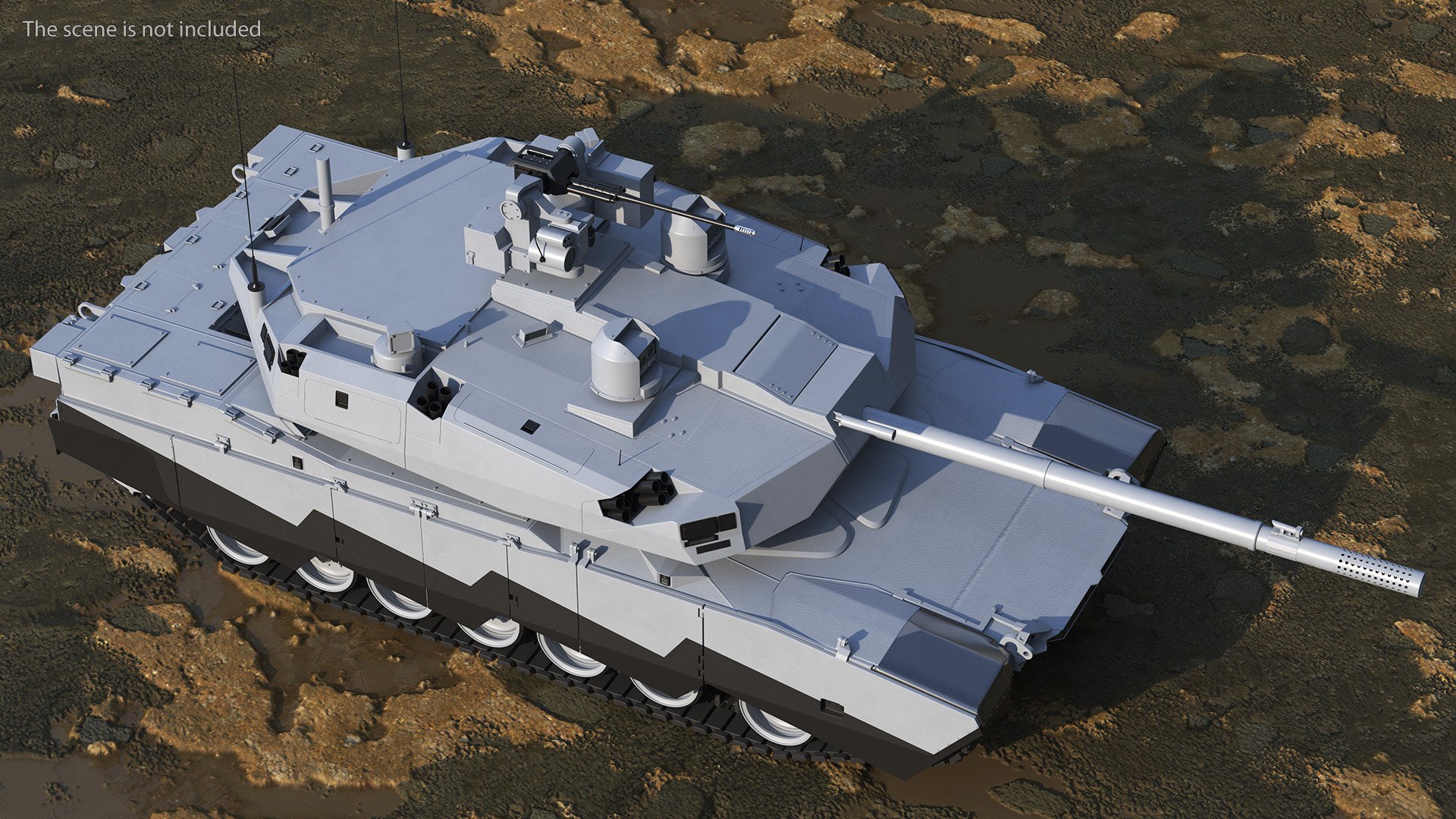 Abrams X Tank Grey Rigged For Cinema 4D 3D Model - TurboSquid 2241573