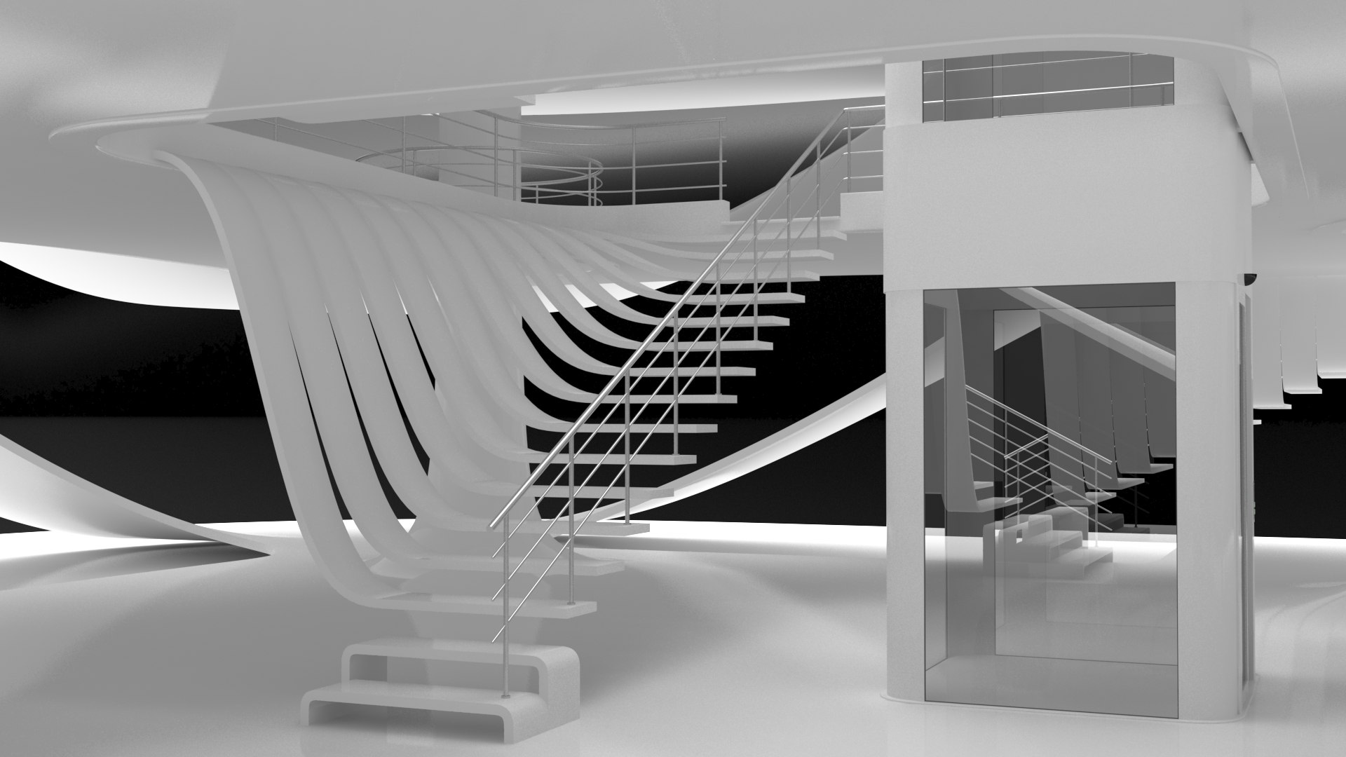 3D Futuristic Parametric Sci-Fi Exhibition Pavilion Architecture Model - TurboSquid 2112749