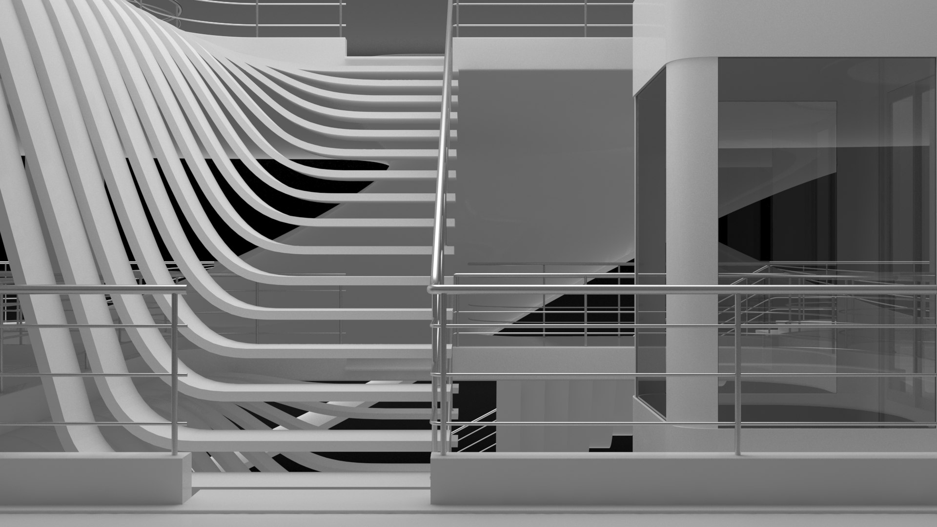 3D Futuristic Parametric Sci-Fi Exhibition Pavilion Architecture Model - TurboSquid 2112749