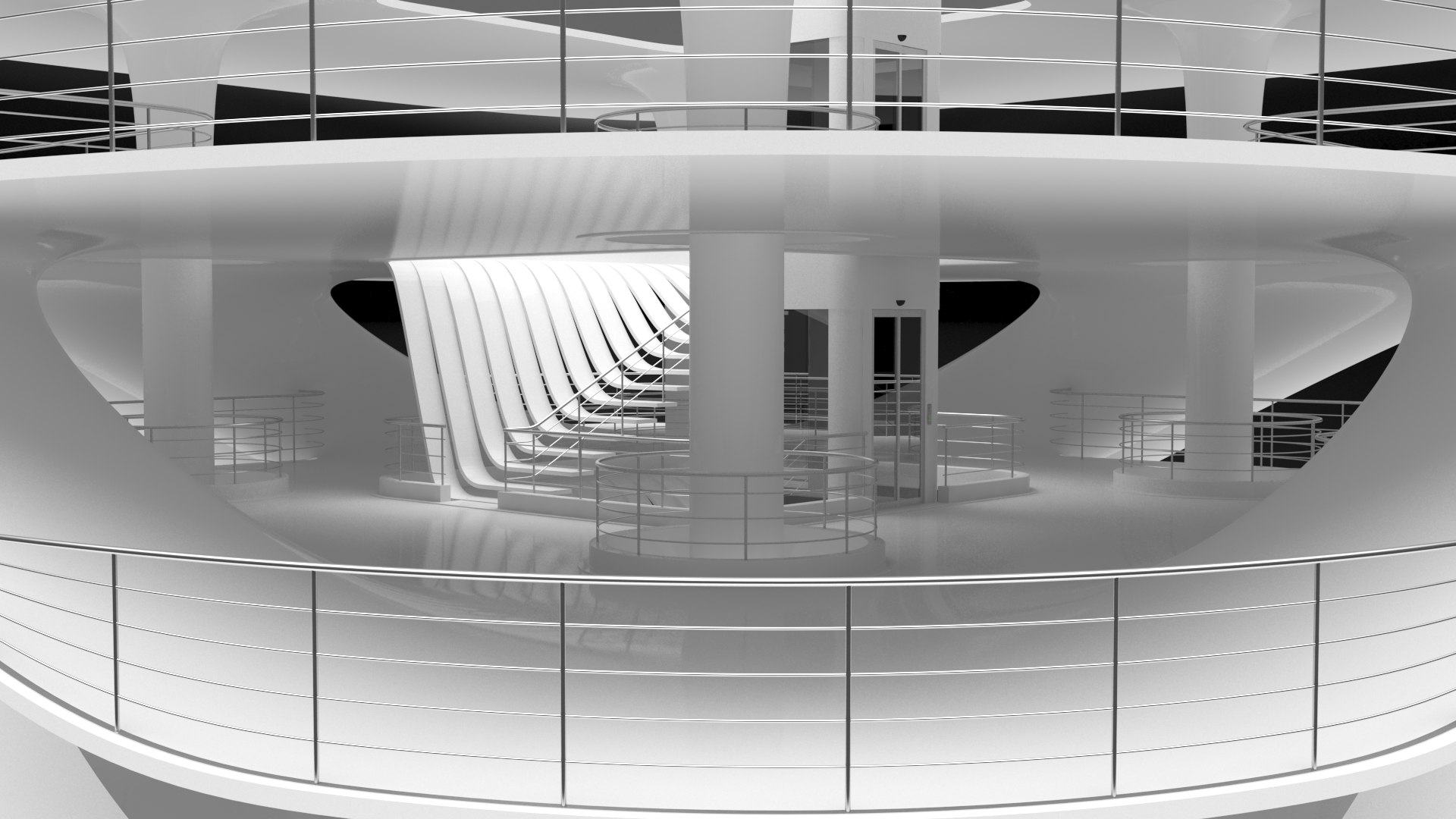 3D Futuristic Parametric Sci-Fi Exhibition Pavilion Architecture Model ...