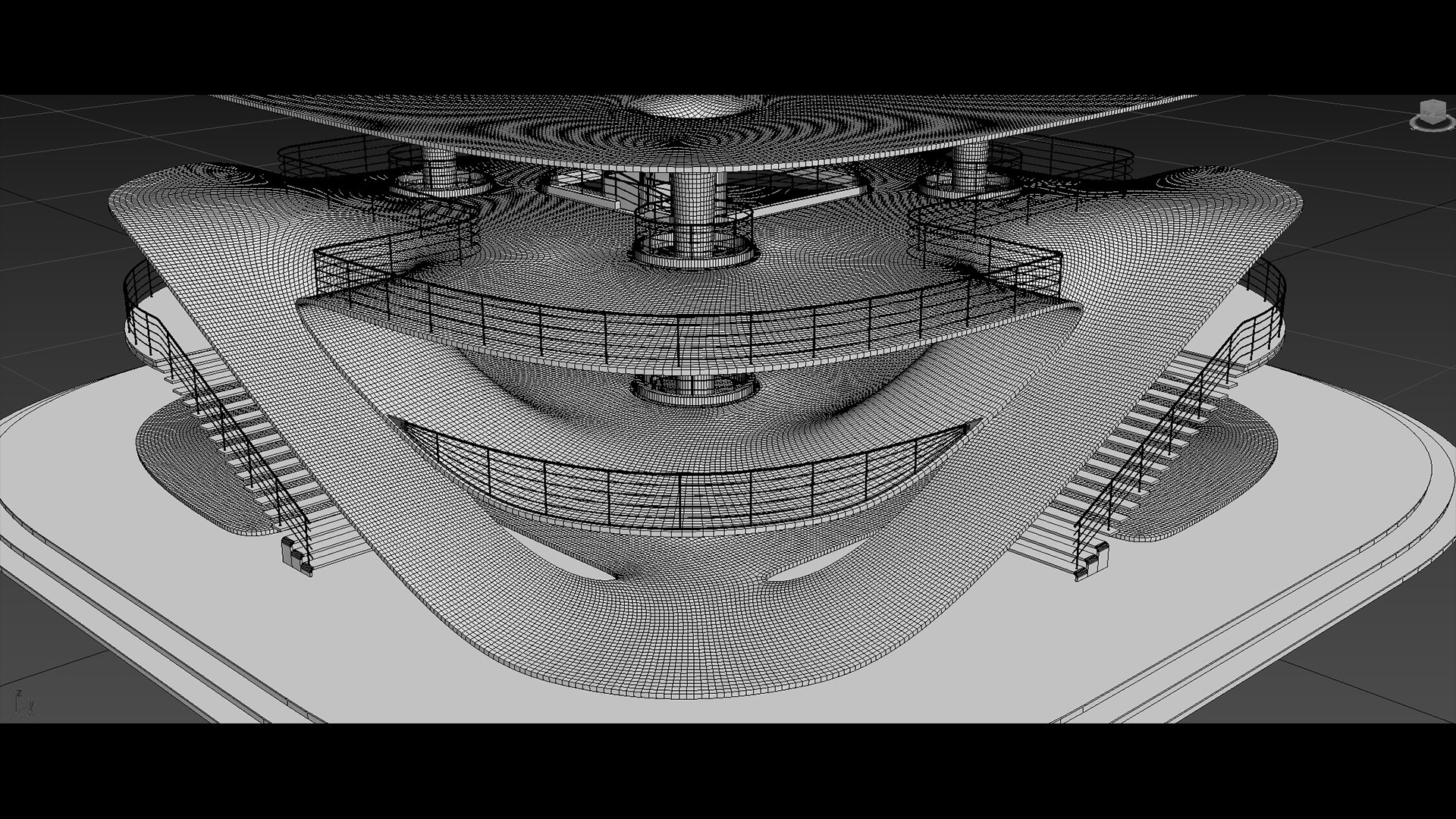 3D Futuristic Parametric Sci-Fi Exhibition Pavilion Architecture Model - TurboSquid 2112749