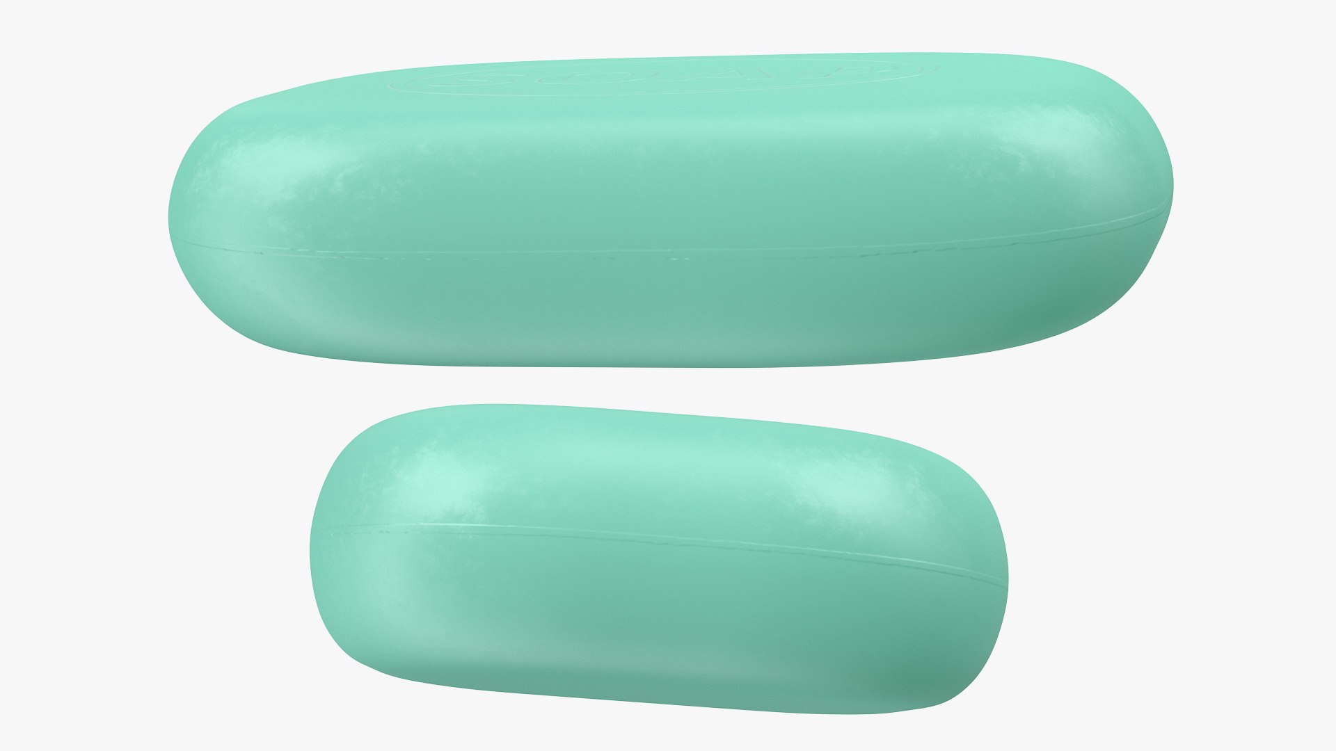 Sky Blue Bath Soap Model - TurboSquid 1446429