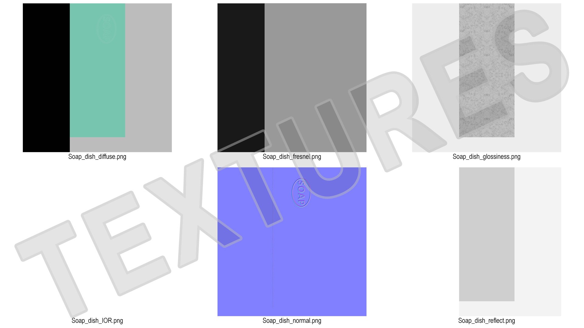 Sky Blue Bath Soap Model - TurboSquid 1446429