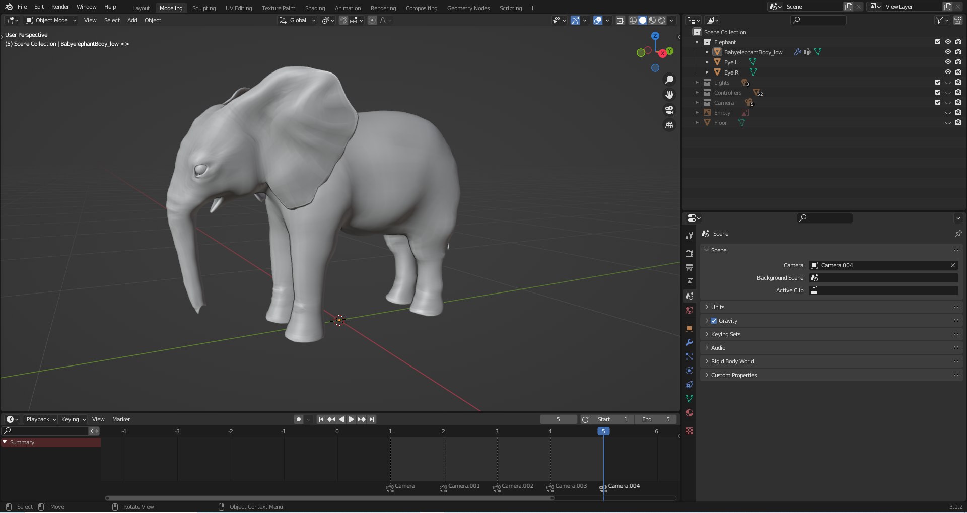 3D Fur Baby Elephant NO Rigged In Blender - TurboSquid 1949944