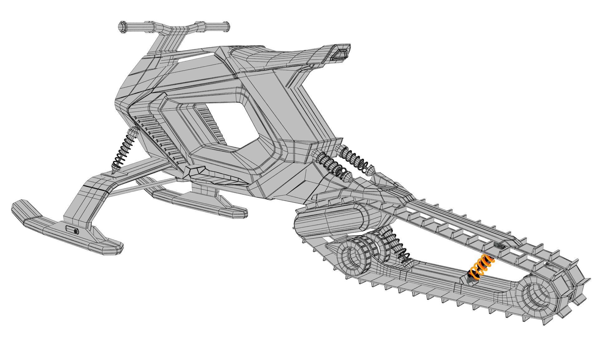 Snowmobile Snow Mobile 3D Model - TurboSquid 1498258