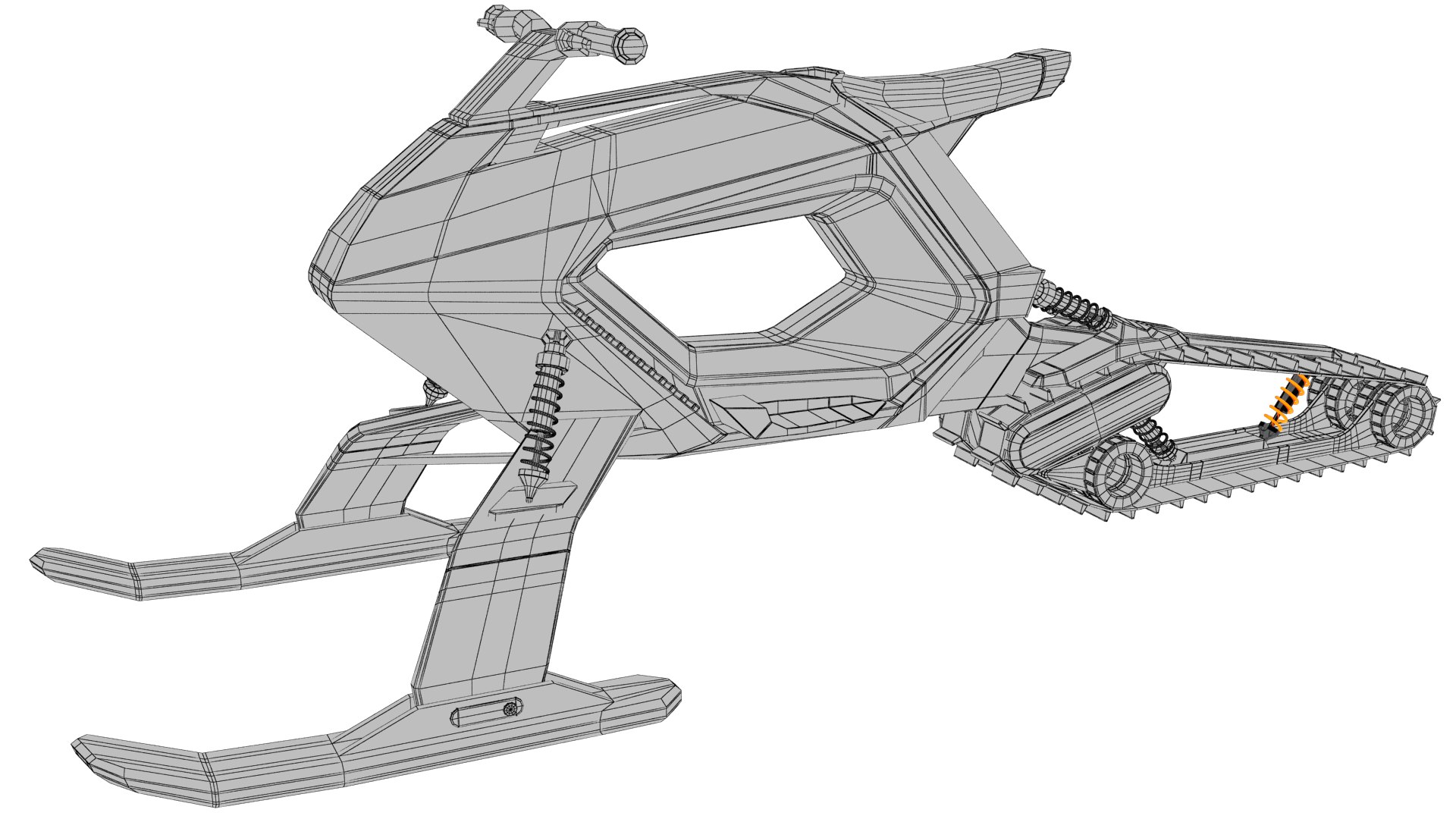 Snowmobile Snow Mobile 3D Model - TurboSquid 1498258