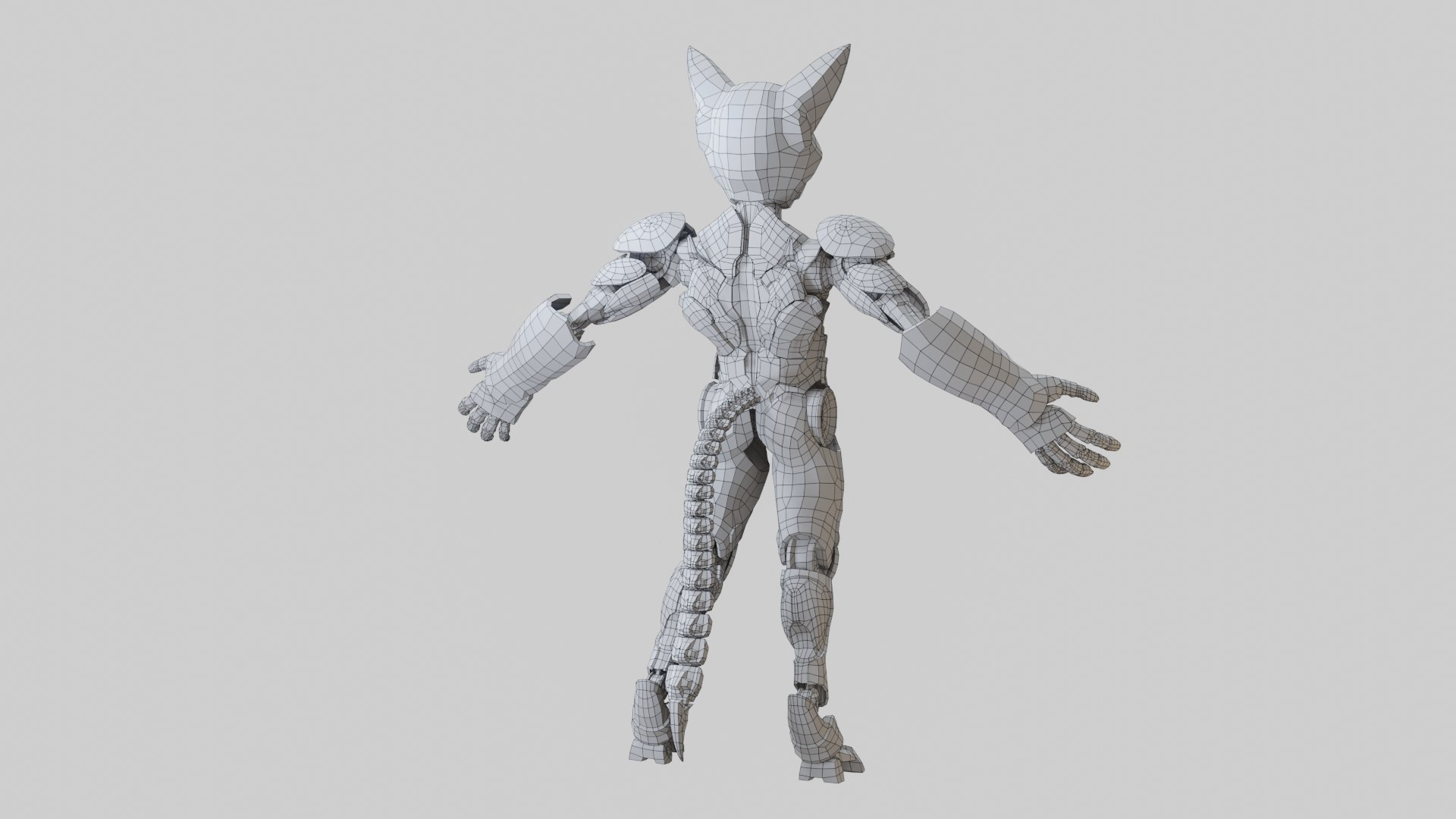 Sci-fi Humanoid Cat Robot - Rigged Game-Ready Anthropomorphic Character ...