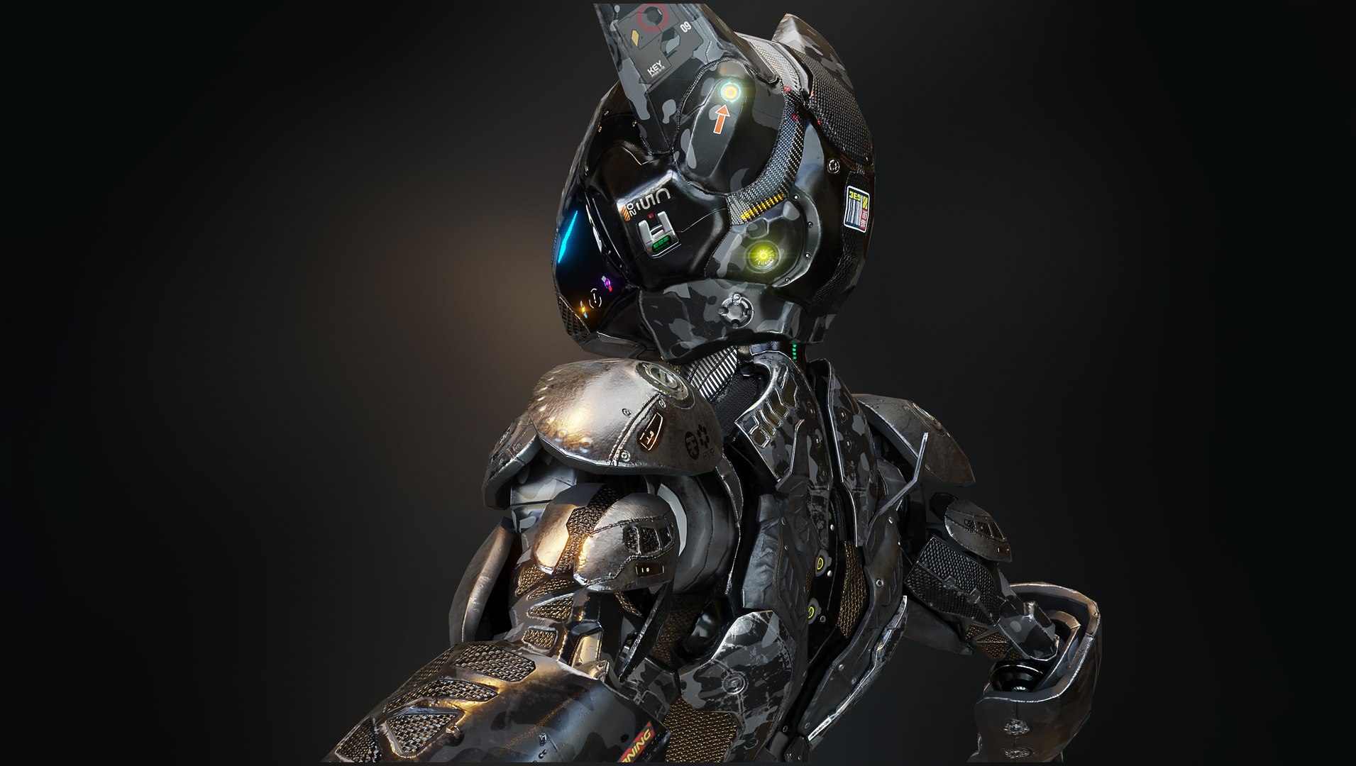 Sci-fi Humanoid Cat Robot - Rigged Game-Ready Anthropomorphic Character ...