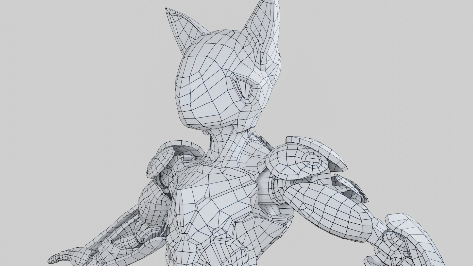 Sci-fi Humanoid Cat Robot - Rigged Game-Ready Anthropomorphic Character ...