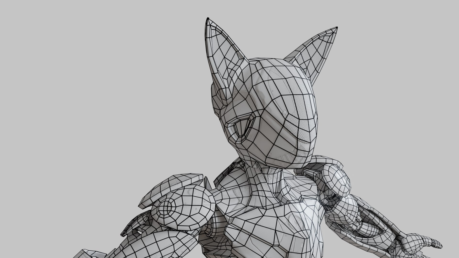 Sci-fi Humanoid Cat Robot - Rigged Game-Ready Anthropomorphic Character ...