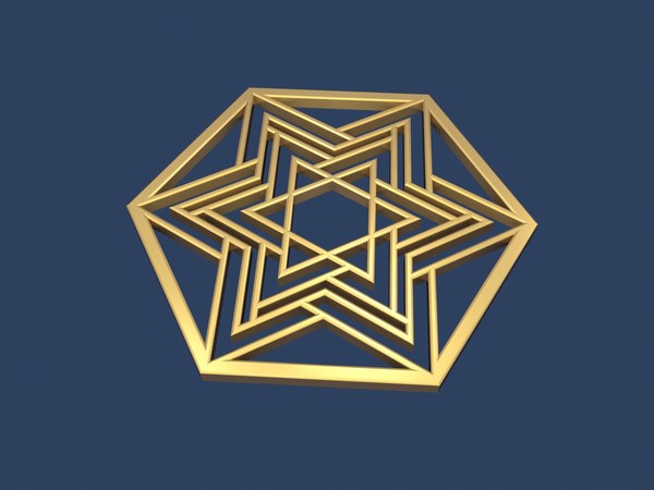 3D model star david hexagon - TurboSquid 1416586