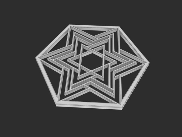 3D model star david hexagon - TurboSquid 1416586