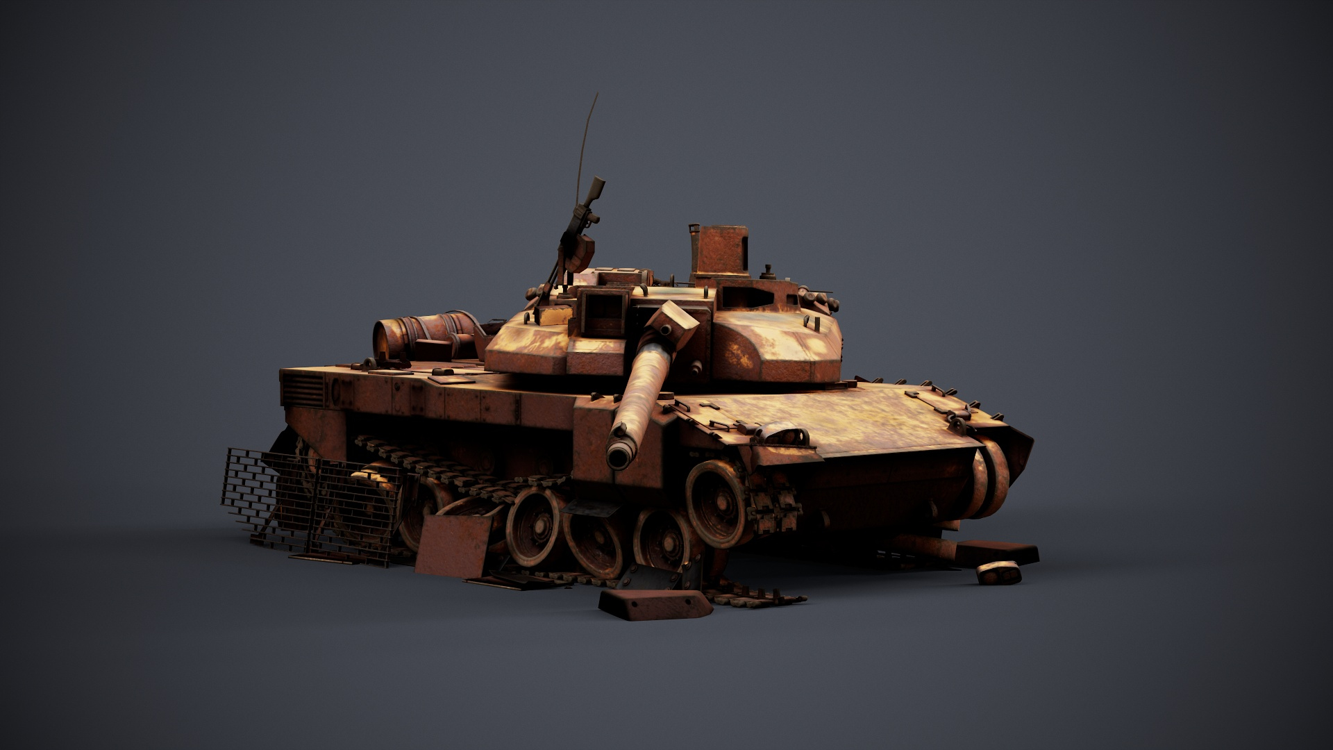 3D 4 Nato Tanks Destroyed Pack - TurboSquid 2165814