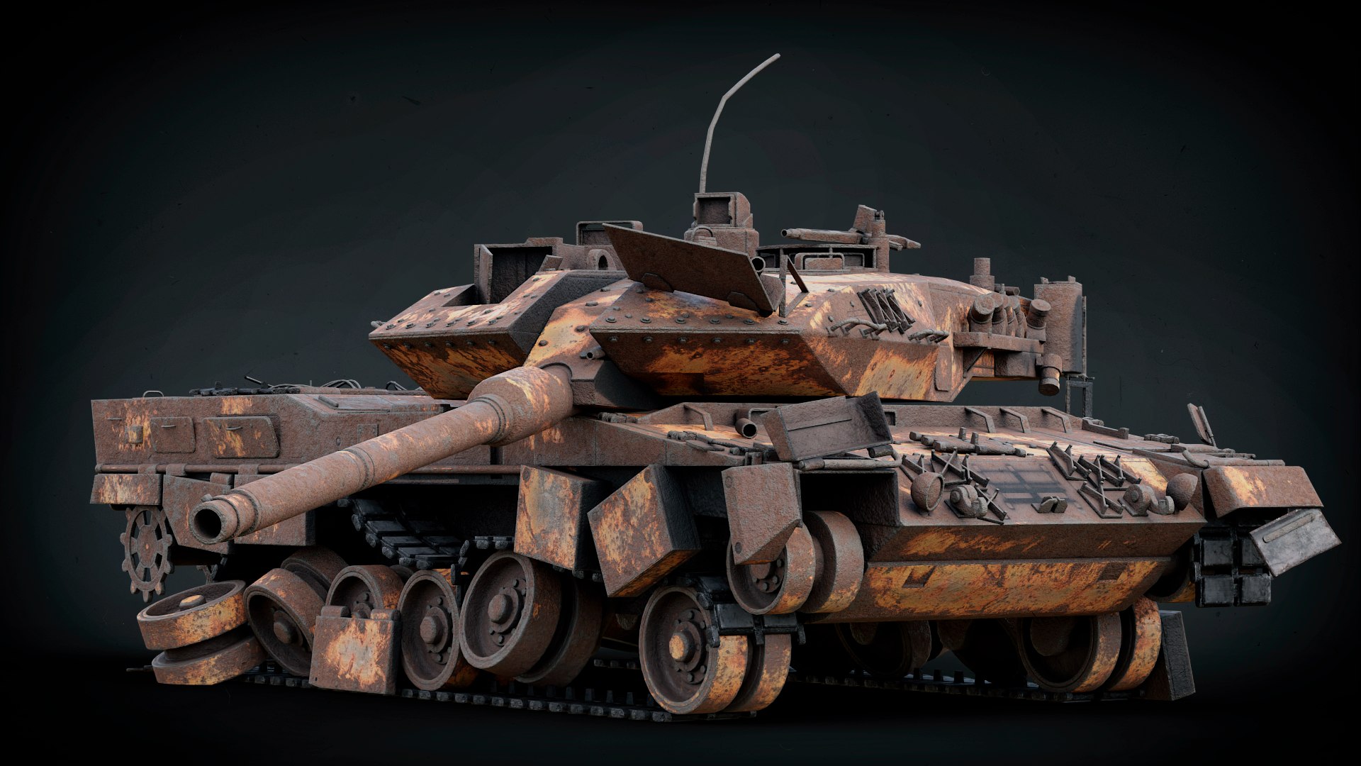 3D 4 Nato Tanks Destroyed Pack - TurboSquid 2165814